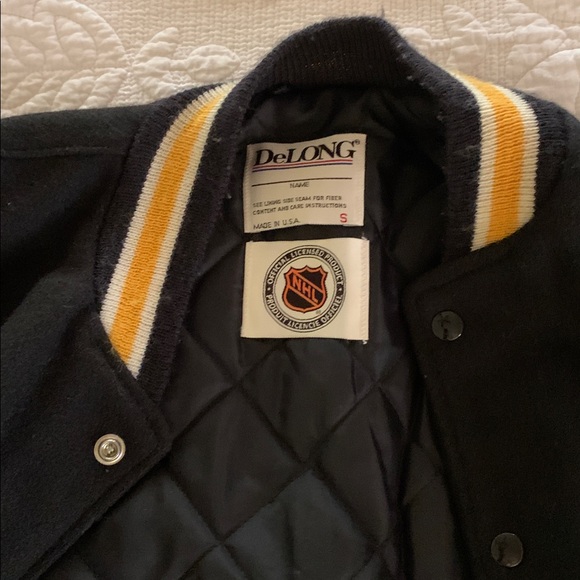 Delong | Jackets & Coats | Vintage Delong Black Varsity Jacket | Poshmark